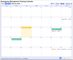 Emergency Management Training Calendar | Cannon Beach Oregon